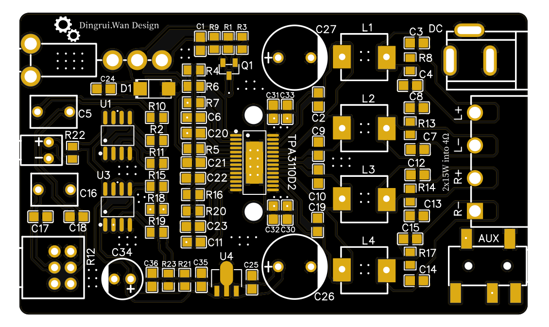 迷你D类功放(TPA3110D2),———EEWorld参考设计中心
