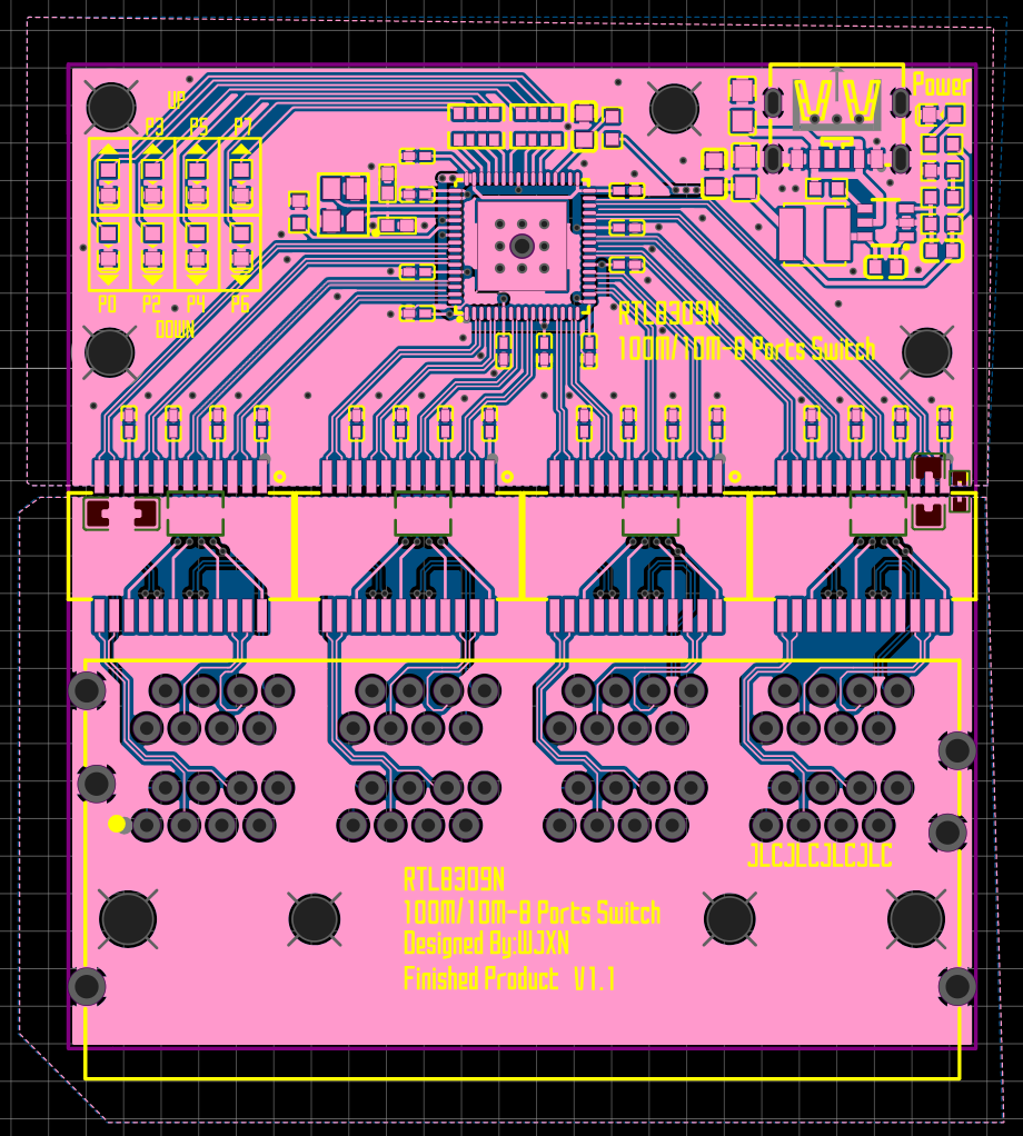 8口百兆交换机_RTL8309N V1.1,———EEWorld参考设计中心