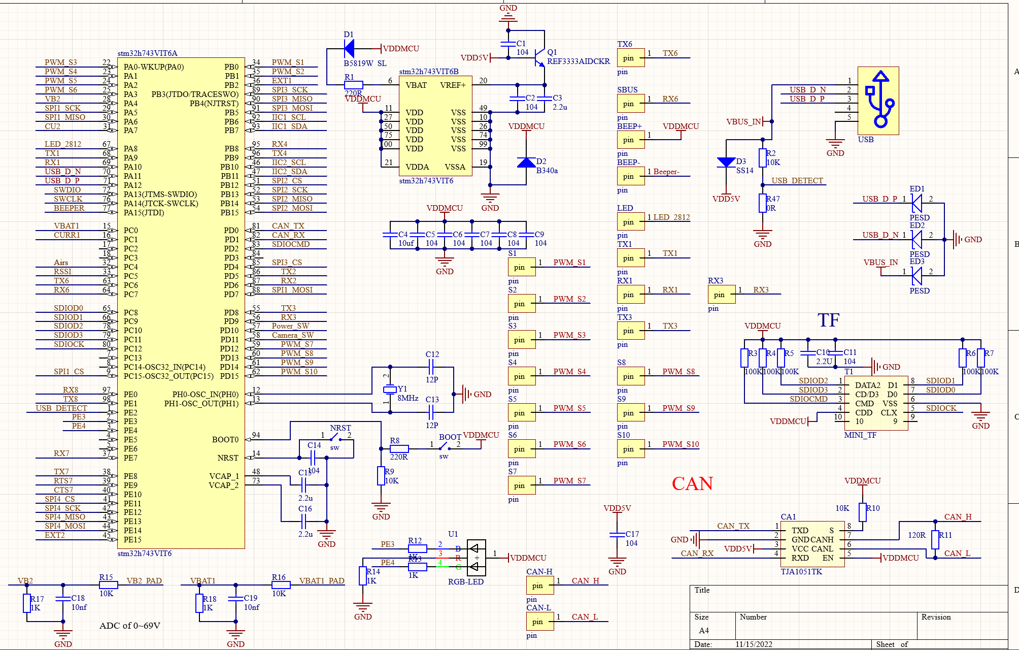 STM32H743飞控,———EEWorld参考设计中心