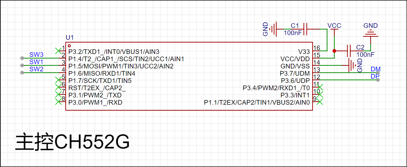 【三键侧透光小键盘】CH552G,———EEWorld参考设计中心
